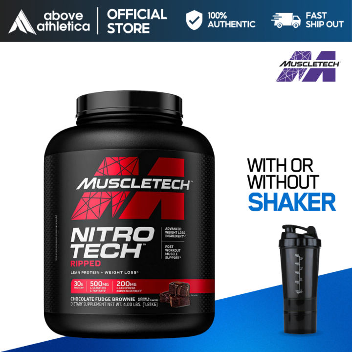 Muscletech Nitrotech Ripped Lean Whey Protein Powder 4Lbs - Isolate ...