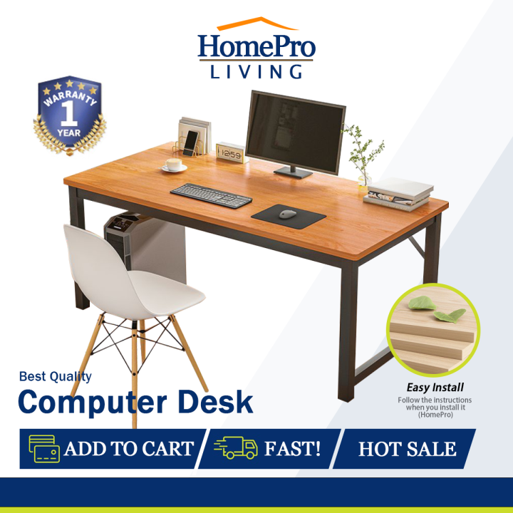 HomePro 140cm Large Study Table Simple Computer Desk Home Office Desks ...