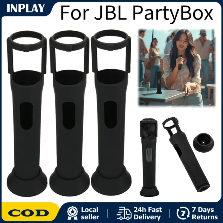 For JBL PartyBox Wireless Mic Case Silicone Microphone Stand Anti ...