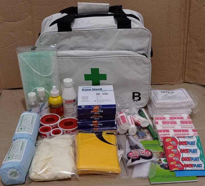 Tas First Aid Kit P3K Tipe B Putih / White Bag Lengkap + isi | Lazada ...
