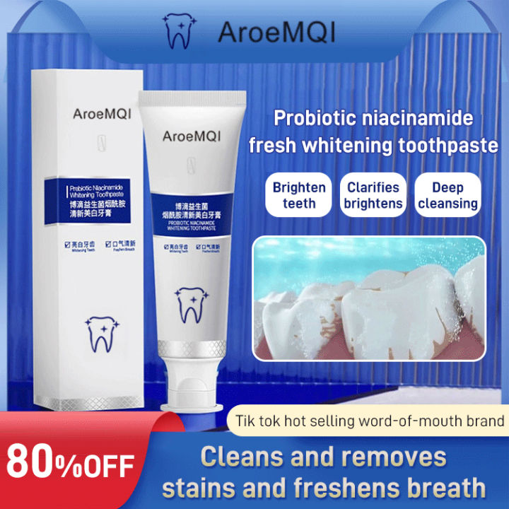 Probiotic Nicotinamide Fresh Whitening Toothpaste Sea Salt Mint Fresh ...