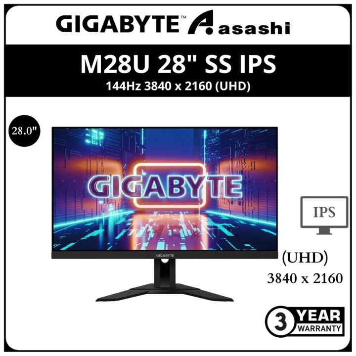 Gigabyte M28U 28" SS IPS 144Hz 1ms GTG / 2ms MPRT 3840 x 2160 (UHD ...