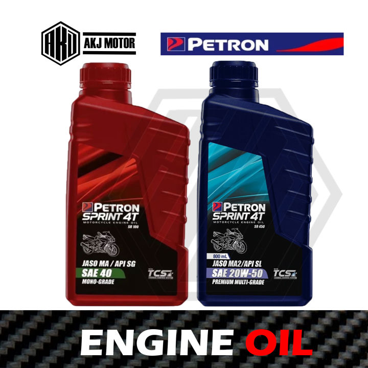 PETRON Sprint 4T SR100 Monograde Motorcycle Engine Oil SAE 40 (1 Liter) SR450 MULTI GRADE 1LITER ...