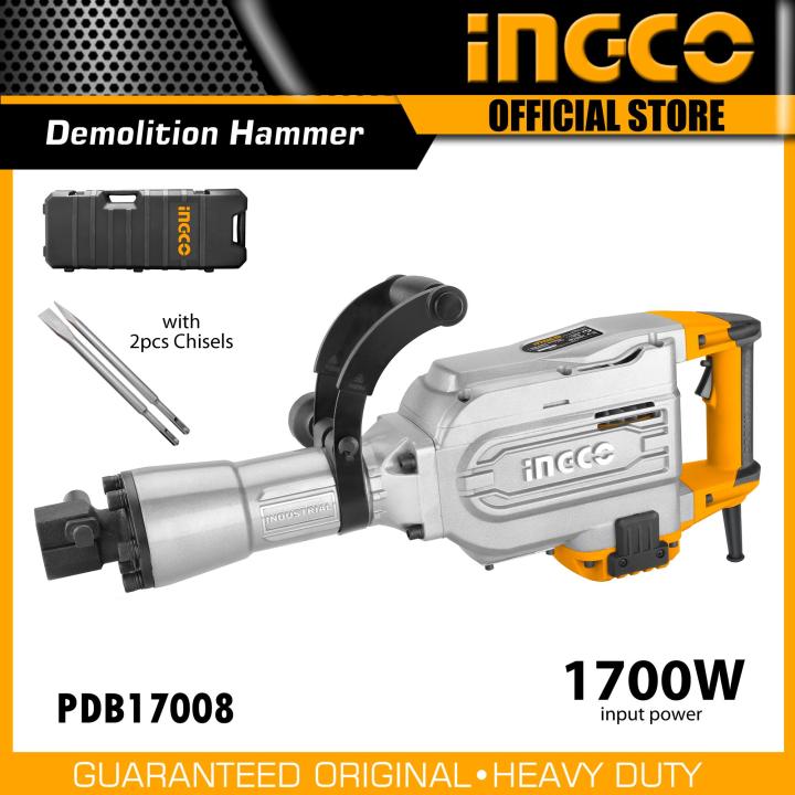 Ingco 1700w Jack Demolition Hammer Chipping Gun Breaker Percussion