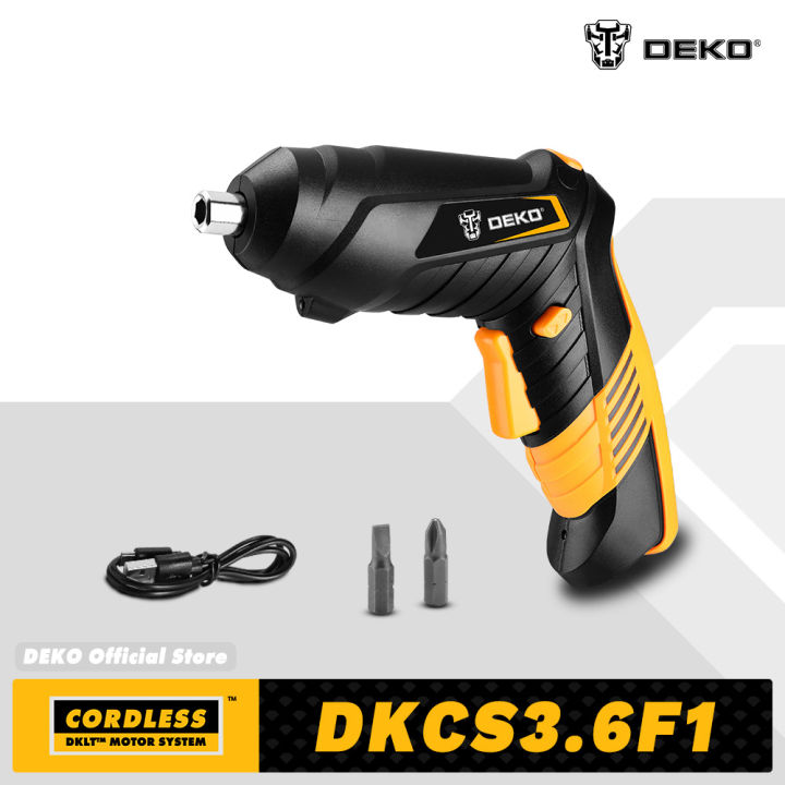DEKO Cordless Electric Screwdriver Rechargeable Power Battery ...