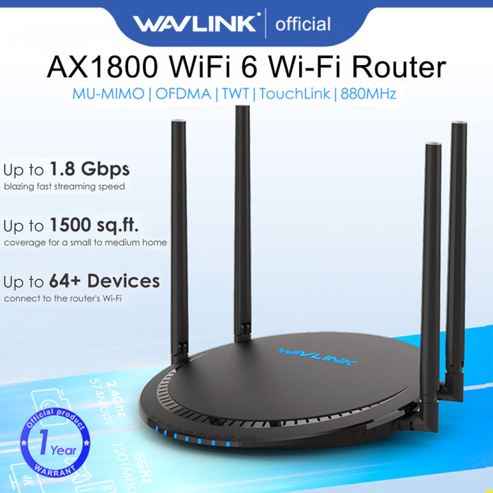 Wavlink Ax1800 Wifi 6 Gigabit Router,Dual Band Gaming Wireless Wifi ...