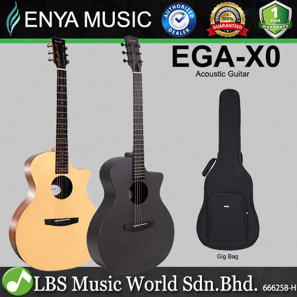 Enya EGA-X0 41 Inch Grand Auditorium Spruce Top Acoustic Guitar with ...