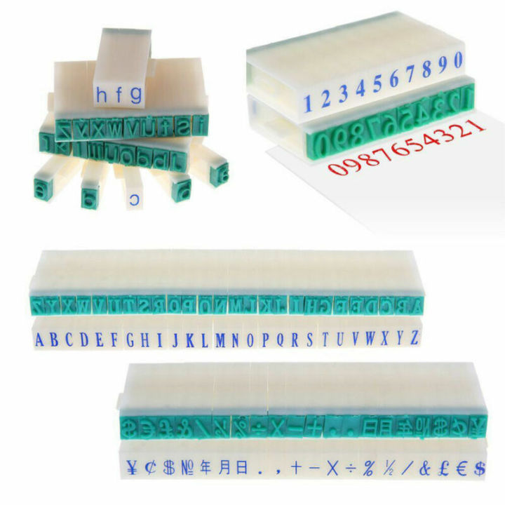 English Alphabet Letters Numbers Rubber Stamp Free Combination Diy ...