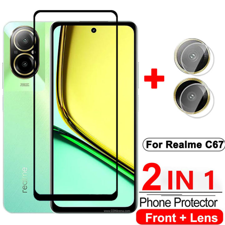 For Realme C63 2 in 1 Screen Protector For Realme C67 C 65 C 67 C51 C53 C55 Real me RealmeC67 ...