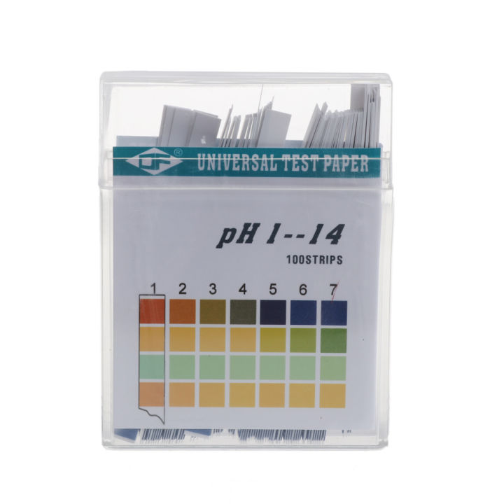 100 Strips 1-14 PH Alkaline Acid Indicator Paper Water Saliva Litmus ...