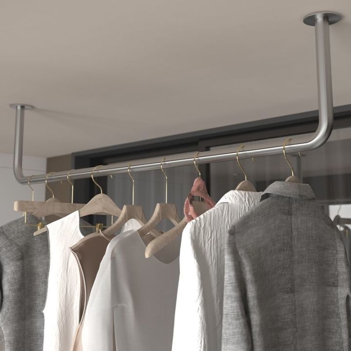 Bold Stainless Steel Clothes Drying Rod Balcony Rack Simple Top Mounted ...