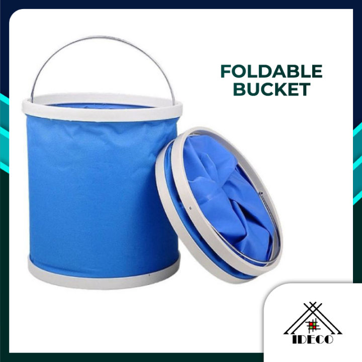 iDECO Foldable Water Bucket Car Wash Water Pail Fishing Camping Bucket ...