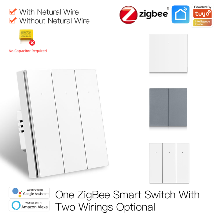 Smart Switch Tuya ZigBee No Neutral Wire No Capacitor Needed Smart Life ...