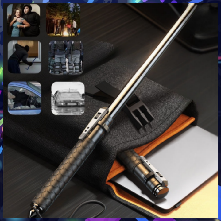 telescopic rod automatic stick defense outdoor or night | Lazada PH