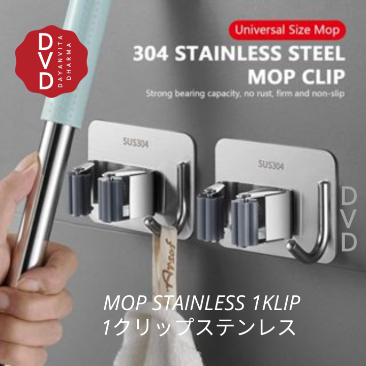 GANTUNGAN MOP SAPU PEL STAINLESS 1 CLIP + 1 KAIT - MOP STAINLESS 1KLIP ...