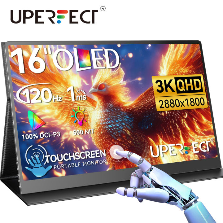 Ten year warranty UPERFECT touchscreen OLED Portable Monitor 3K 16inch 120hz 2880*1800 SRGB100 ...