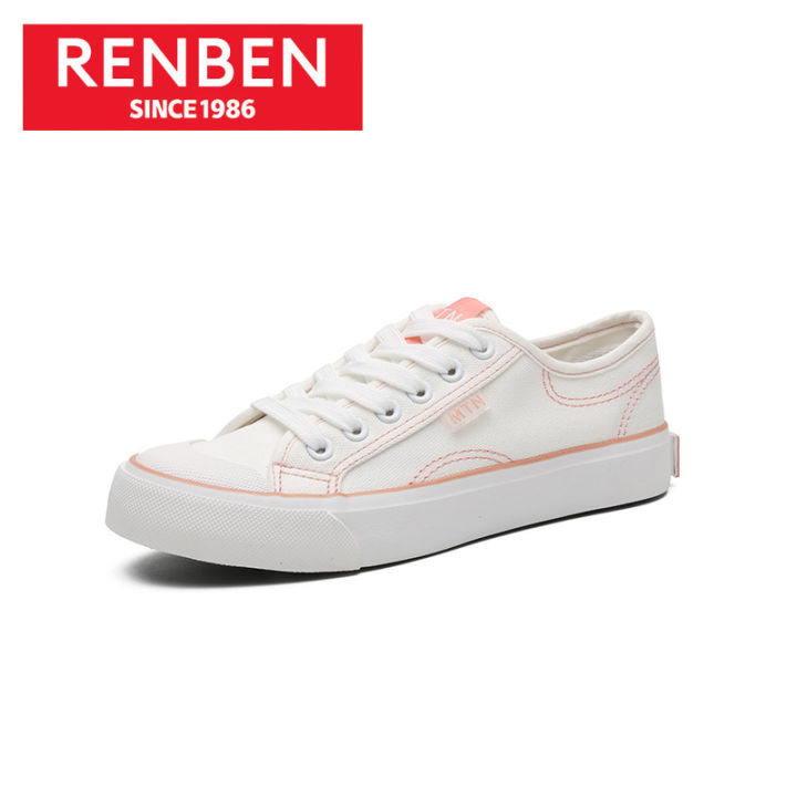 Renben Giày vải nữ sinh mới phiên bản Hàn Quốc giày trắng thoải mái | Lazada.vn