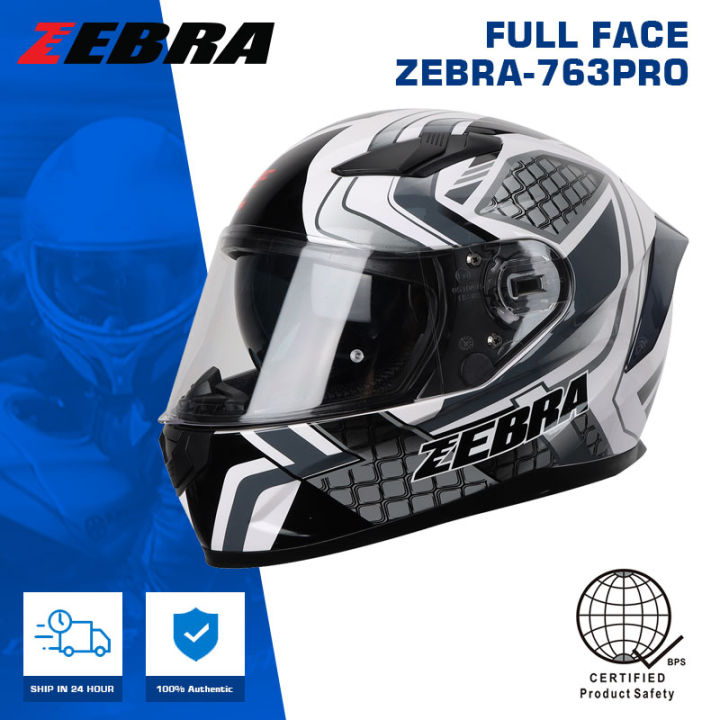 ZEBRA 763 PRO Motorcycle Helmets Full Face Motor Helmet Dual Visor | Lazada