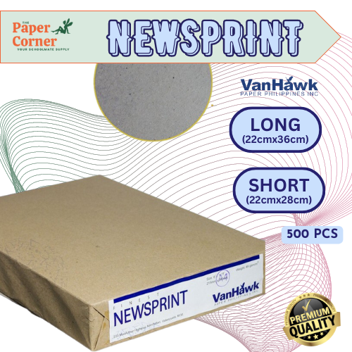 NEWSPRINT PAPER VAN HAWK SHORT/LONG 500PCS | Lazada PH