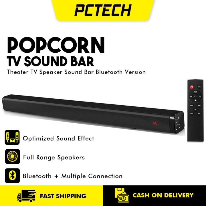 Popcorn 40W TV Speaker Soundbar Bluetooth Subwoofer Bass Speaker for Smart TV Home Theater ...