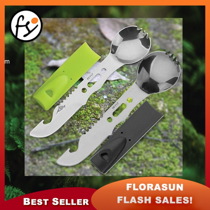 Tactical Spork Multipurpose Khemah Camping Survival Spoon with Bottle ...