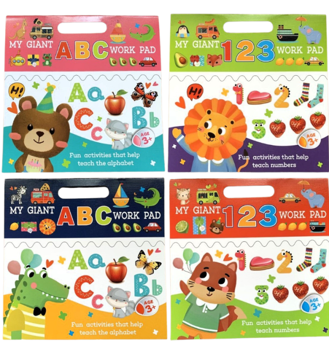 ) ABC and Numbers Giant Work Pad for kids 3+ / Learning Activities ...