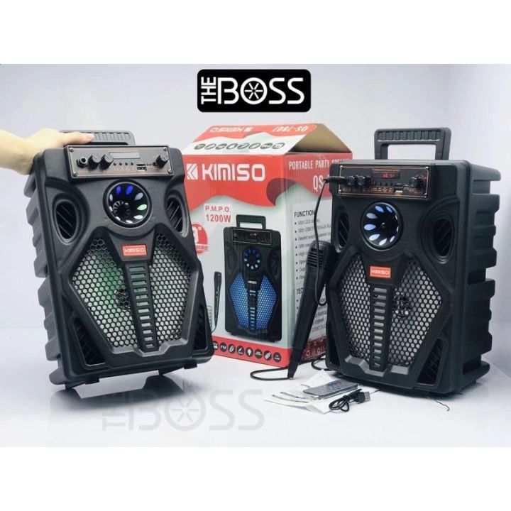 Speaker Bluetooth Karaoke Kimiso Qs-7807Led With Microphone Karaoke ...