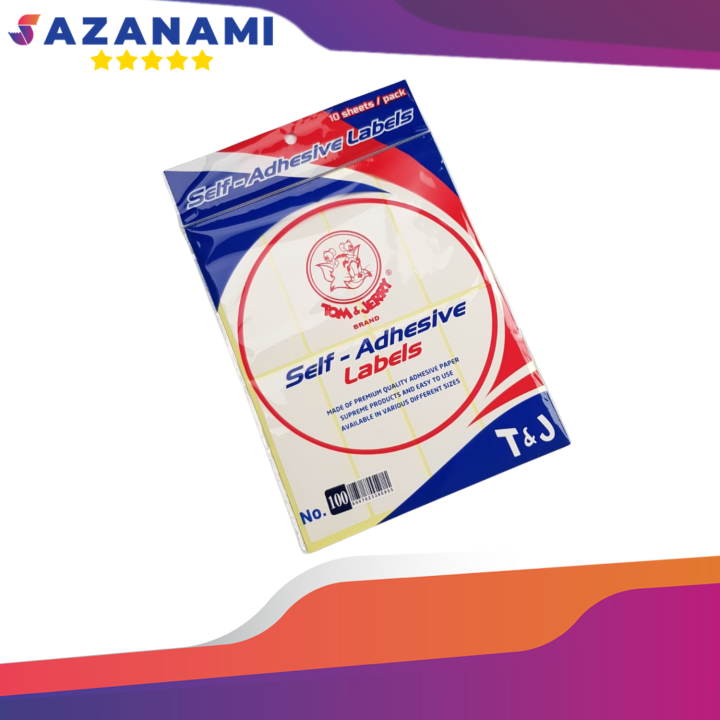 TOM & JERRY LABEL 100 38 X 100 MM STICKER LABEL STIKER TOM N JERRY 100 ...