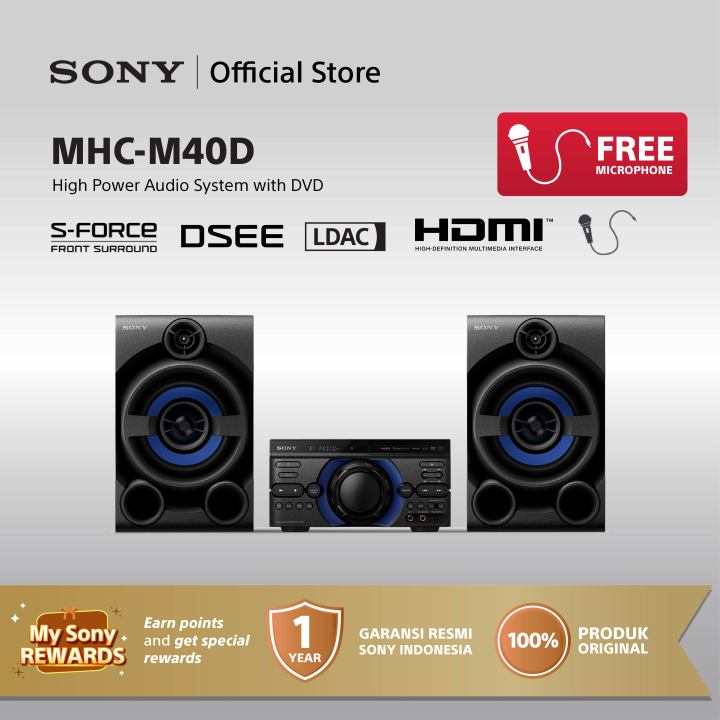 Sony MHC-M40D / MHCM40D Speaker Audio High Power System DVD Karaoke ...