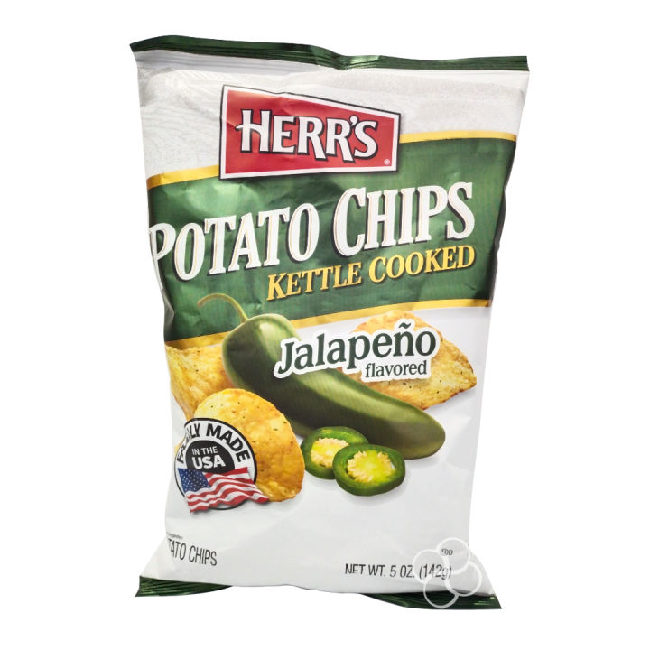 Herr's Kettle Cooked Jalapeno Flavored Potato Chips 142g | Lazada PH