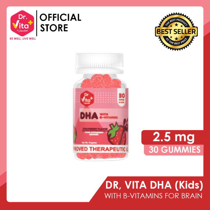 Dr Vita Dha kids with B-vitamins for Brain Development Supports Normal Cognitive 30 gummies ...