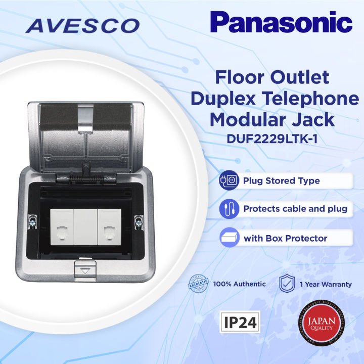 Panasonic Floor Outlet | Duplex Telephone Modular Jack 6P4C ...