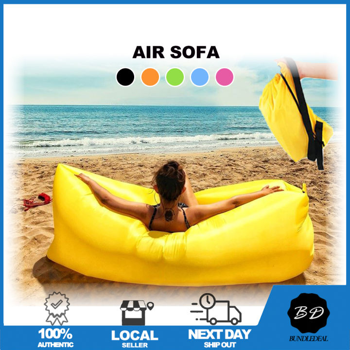 🚀[SG] Air Sofa/ Inflatable Beach Bed/ Foldable Beach Bed/ Portable ...