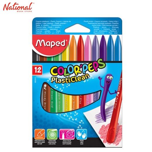 Maped Color'Peps Plasticlean Crayon 12 Colors | Lazada PH