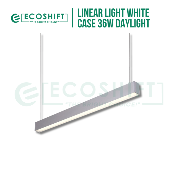 Ecoshift 36W 48W LED Pendant Light White Hanging Linear Light | Lazada PH