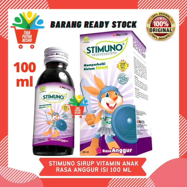 STIMUNO SIRUP 100 ML ANGGUR / SYRUP VITAMIN IMUN ANAK | Lazada Indonesia