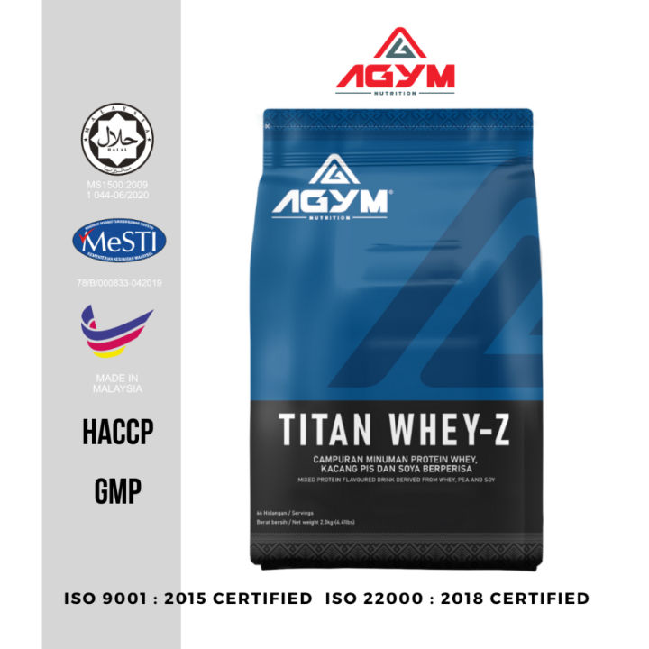 Titan Whey Protein 2kg (60g Protein) Halal Jakim by AGYM NUTRITION | Lazada