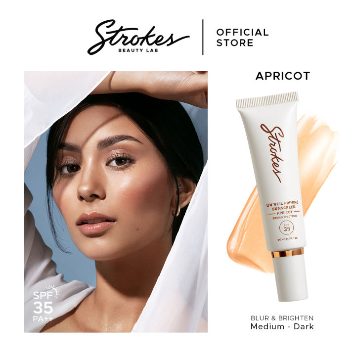 Strokes UV Veil Priming Sunscreen in Apricot | Lazada PH