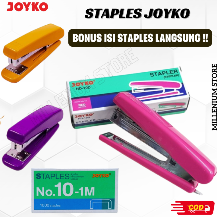 (STAPLES BONUS ISI) Alat Stapler Joyko HD-10D/Jepretan Joyko /Staples ...