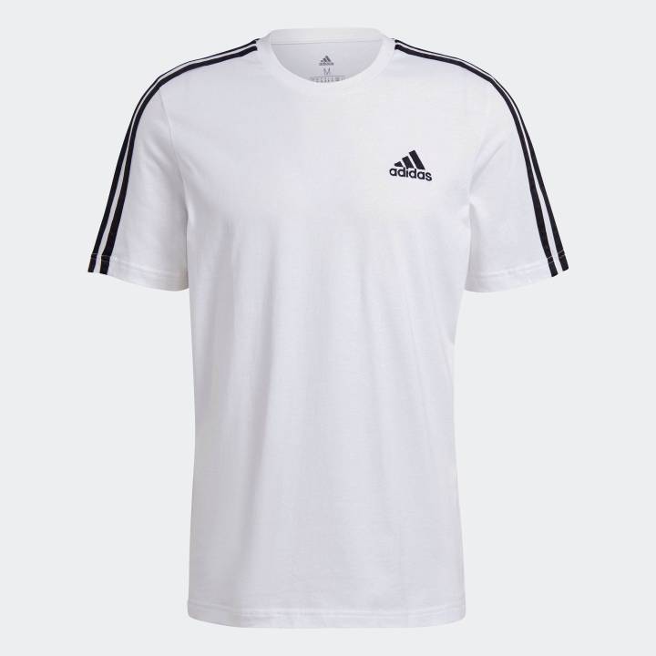 adidas Lifestyle Essentials 3-Stripes Tee Men White GL3733 | Lazada PH