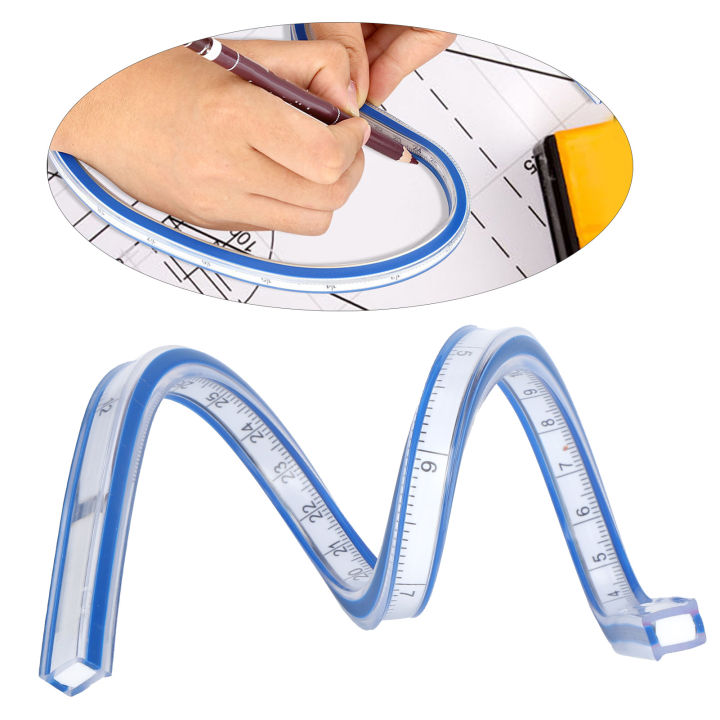 Flexible Curve Ruler Plastic Sc Soft Measu Tool for Drawing and ...