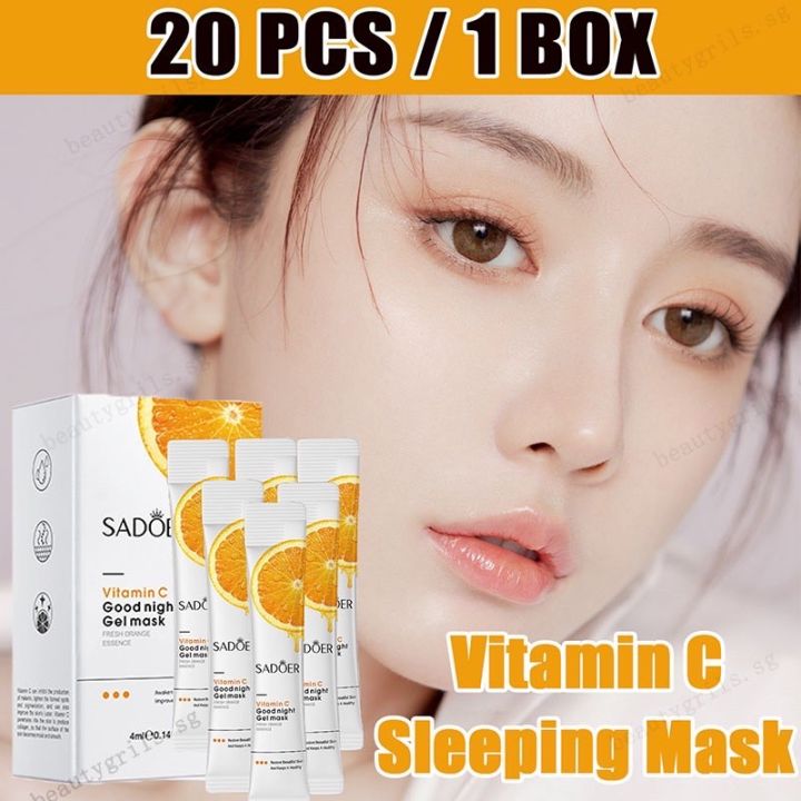 SADOER วิตามินซีมอยส์เจอร์ไรซิ่งสลีปปิ้งมาส์ก 20 ซอง ปรับปรุงความหมองคล้ํา ปรับสีผิวให้กระจ่างใส ...