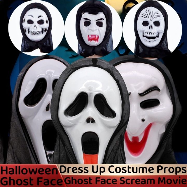 Halloween Ghost Face Scream Movie Horror Mask Killer Cosplay Adult ...
