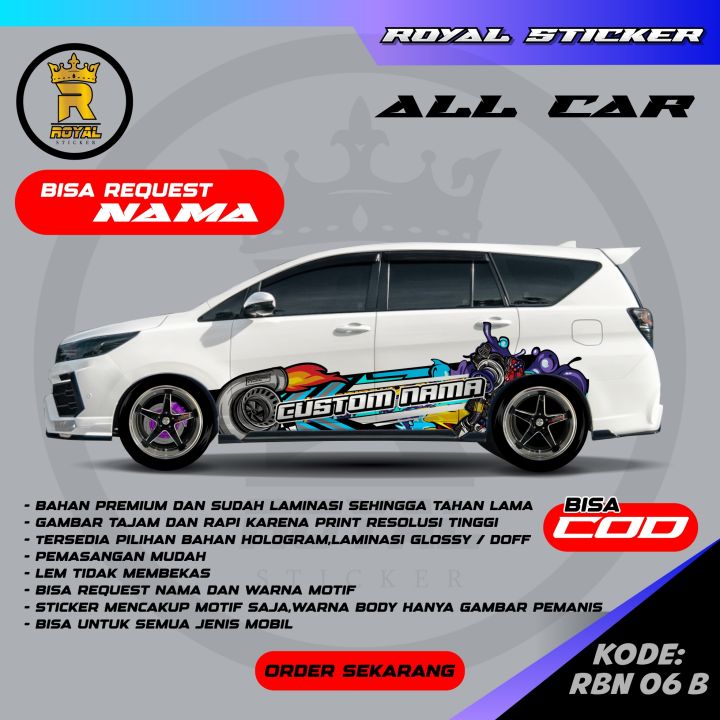 RBN 6-STIKER THAILOOK VIRAL MOBIL INNOVA REBORN PAJERO BRIO JAZZ-STIKER ...