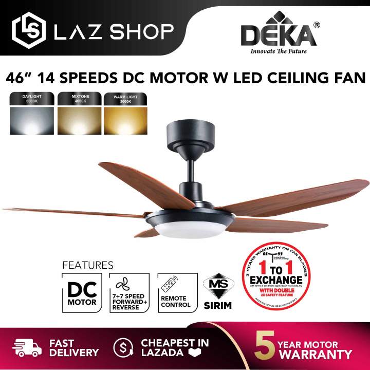 Deka Kronos 46 Inch 14 Speeds DC Motor 5 Blades Ceiling Fan F5DC BABY ...