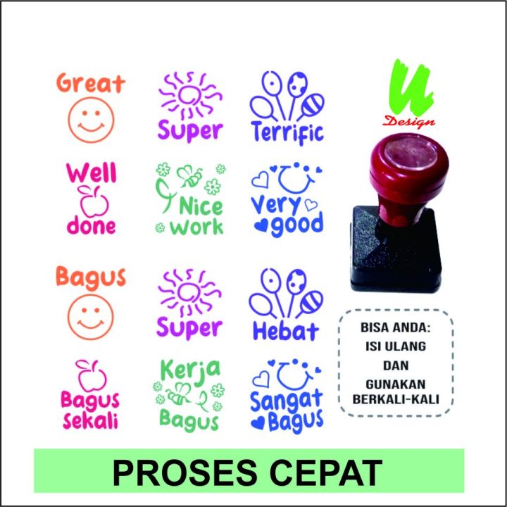 Stempel Penilaian Reward Guru TK / Paud / Anak / SD | Lazada Indonesia