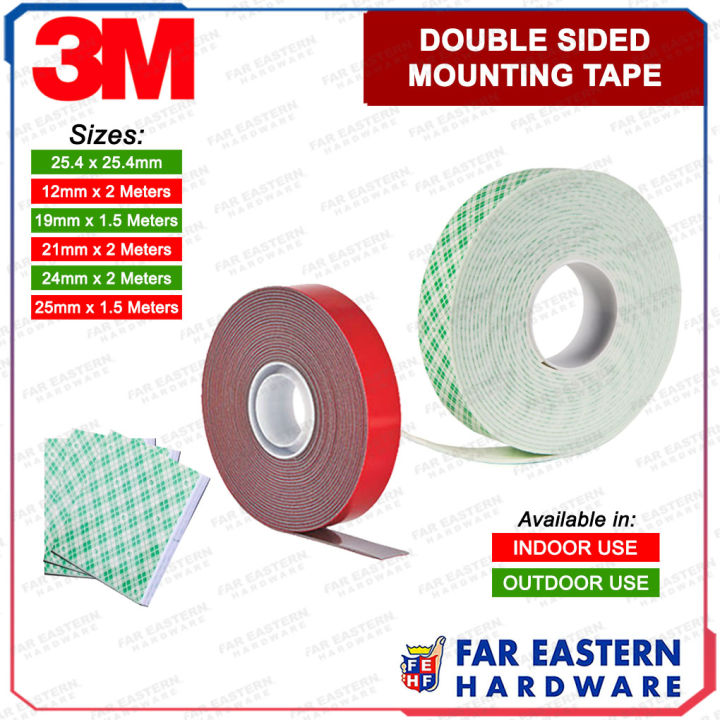 3M Double Sided Permanent Mounting Tape Scotch Tape Indoor | Outdoor | Lazada PH