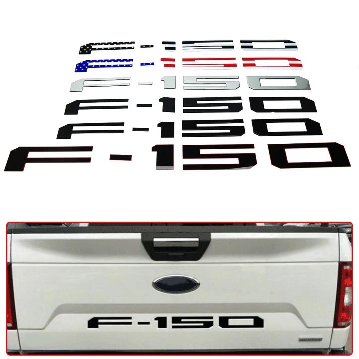 Built-In Font Tailgate Badge Emblem Sticker 3D Car Tuning Rear Trunk ...