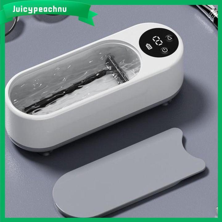 JUICYPEACHNU Portable Ultrasonic Glasses Cleaner Ultrasound Vibration ...