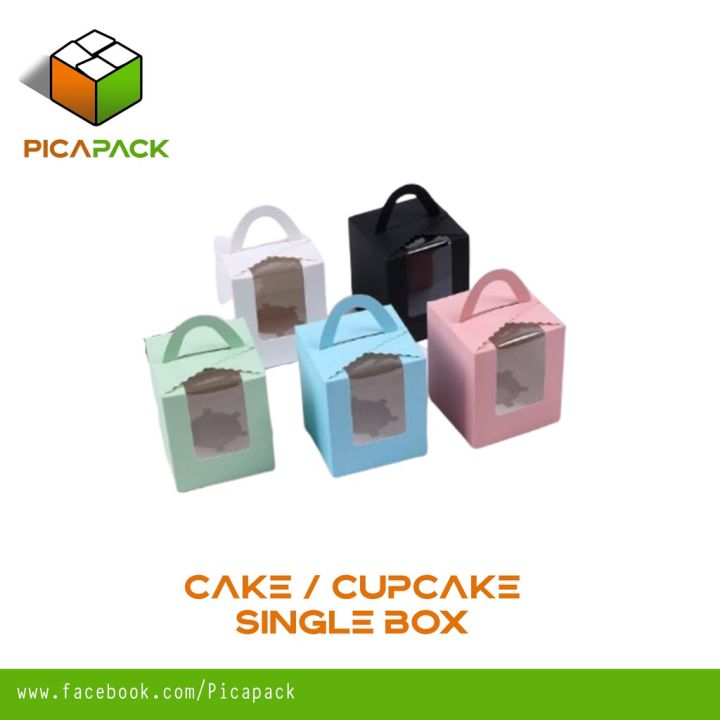 50pcs WHOLESALE single cupcake box cake packaging with handle Cup cake ...
